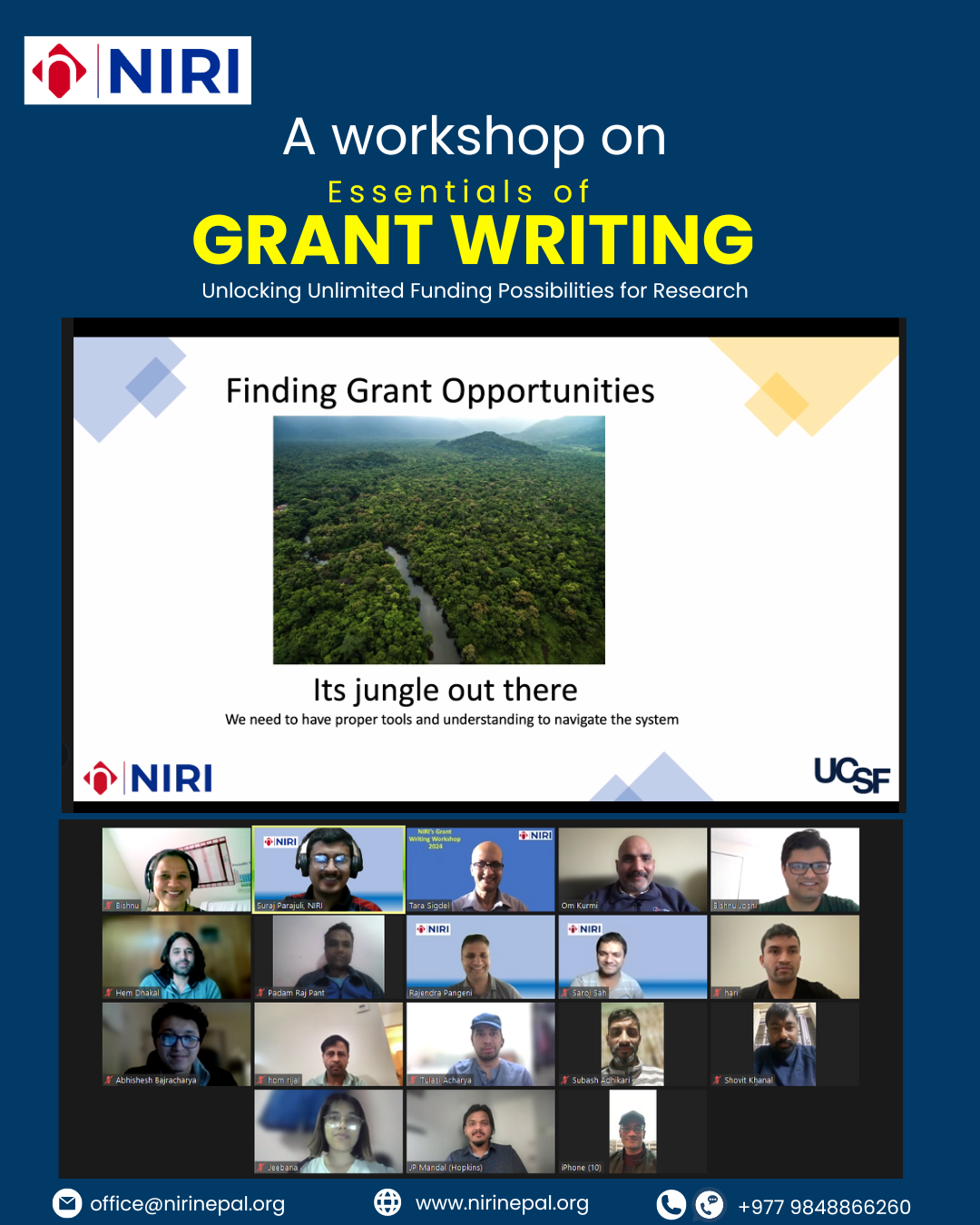 NIRI Organized a Grant Writing Workshop 2024