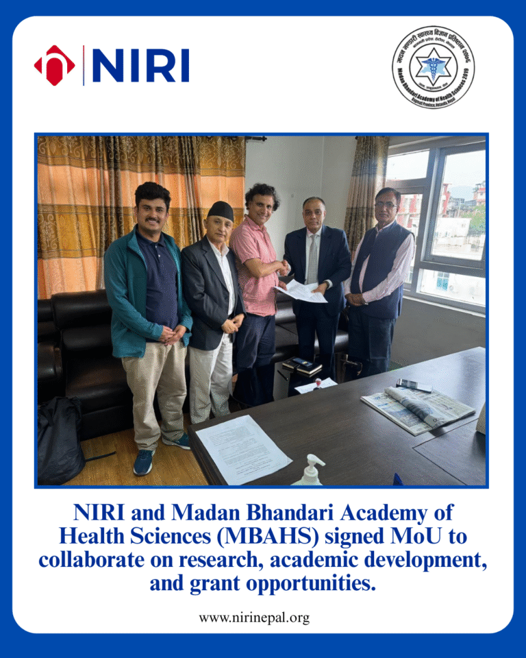 NIRI and Madan Bhandari Academy of Health Sciences (MBAHS) Forge ...